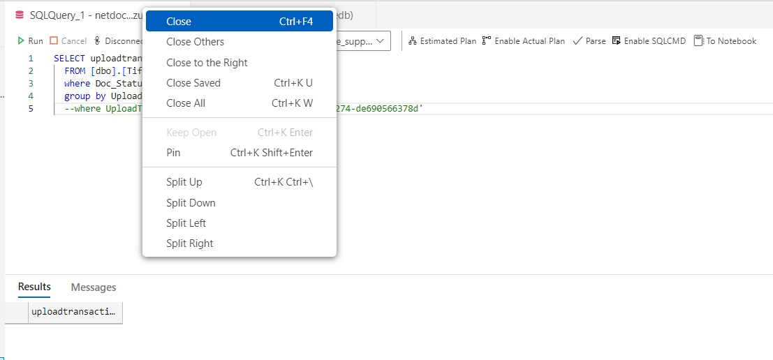 SQL Query Editor - Duplicate Tab Feature · Issue #24541 · microsoft/azuredatastudio · GitHub