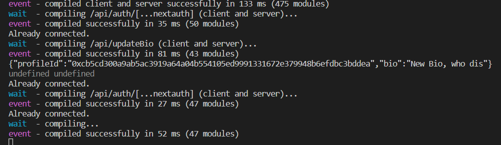 Having issues with update bio · Issue #1 · IAmJaysWay/web3auth_database · GitHub