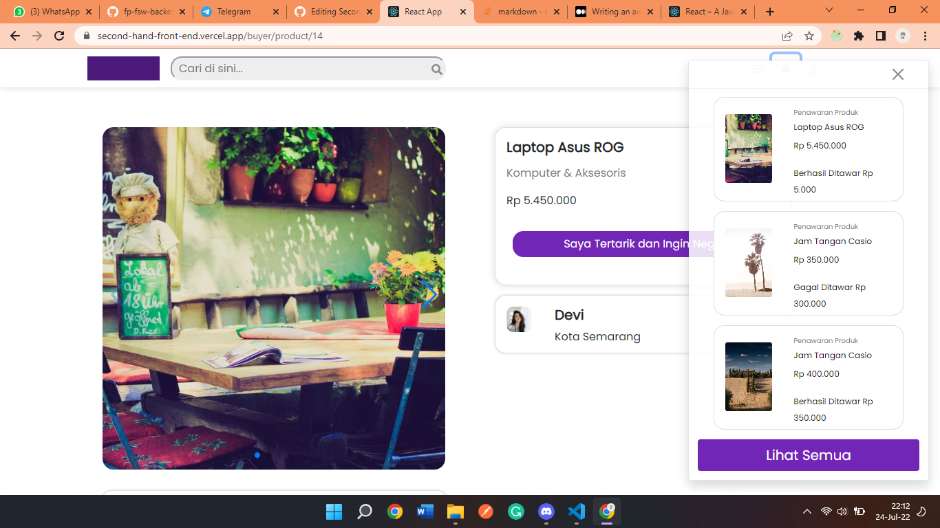 GitHub - wly0601/second-hand: Back-End Part from Final Project of Independent Study at Binar ...