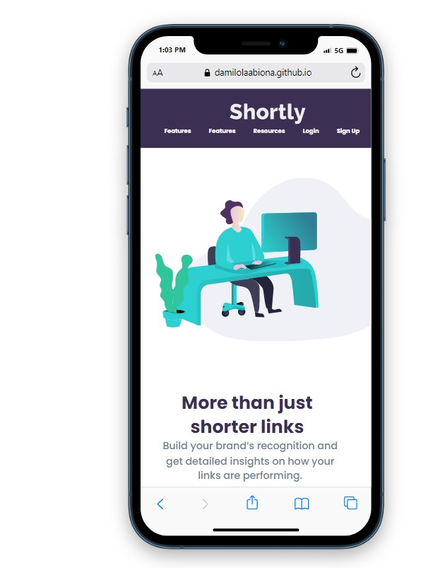 GitHub - DamilolaAbiona/Shortly: A one page responsive design