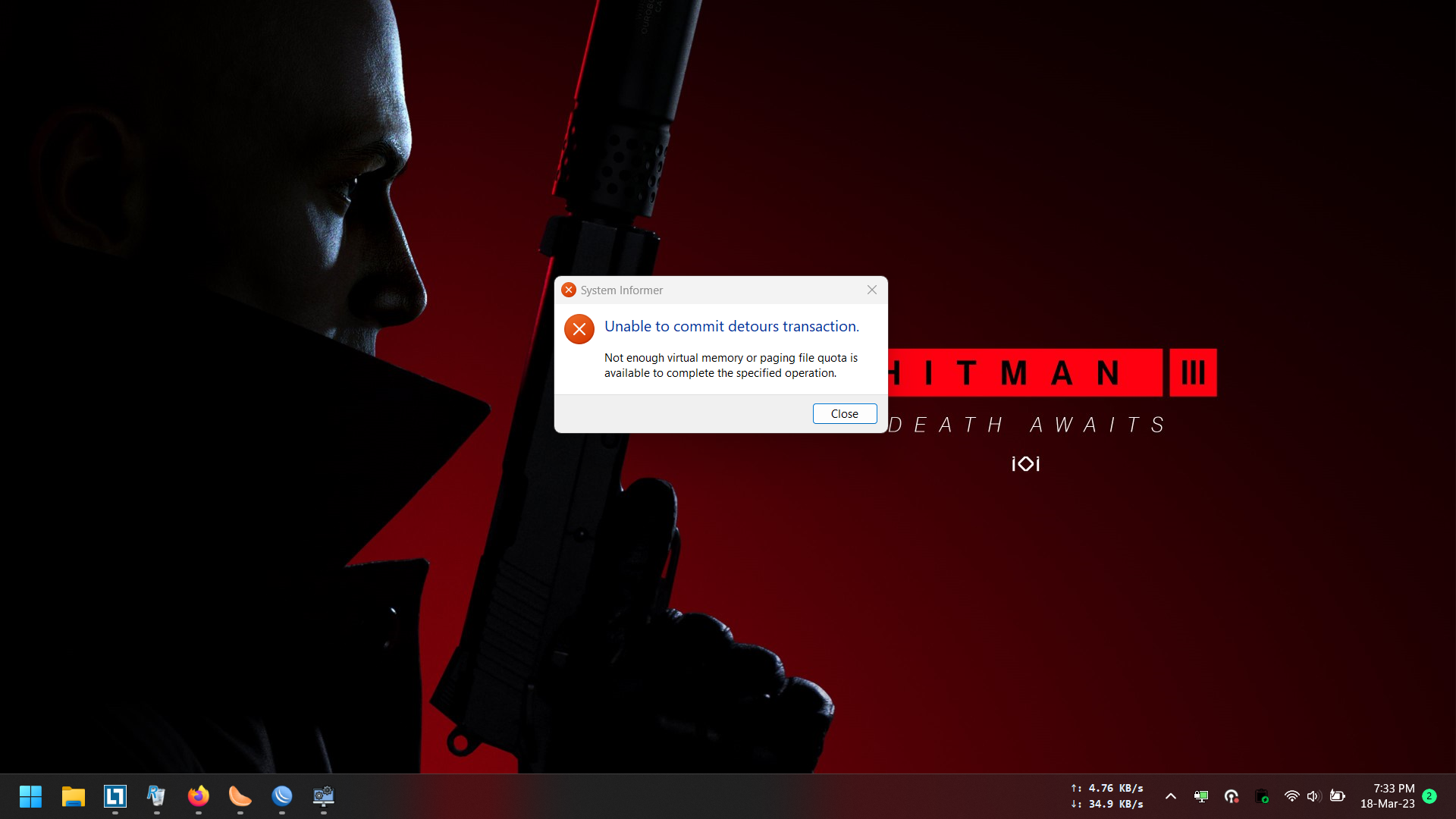 Unable to commit detours transaction [SOLVED] · Issue #1648 · winsiderss/systeminformer · GitHub