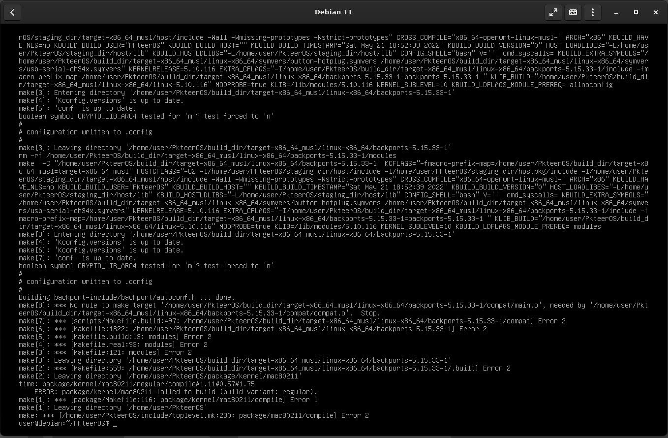 Openwrt 22.03 kernel module kmod-mac80211 build fails · Issue #9860 · openwrt/openwrt · GitHub