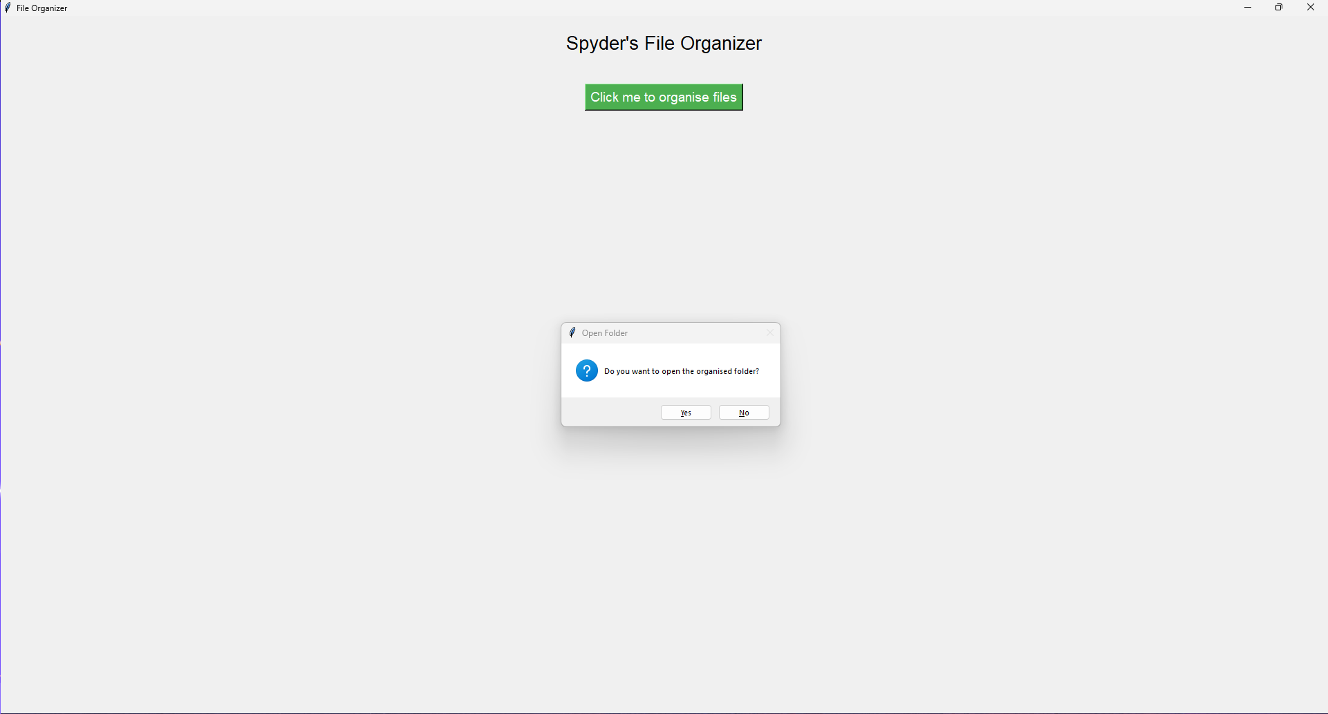 GitHub - Ascendrospyder/FileOrganiser: The File Organiser is a utility designed to help you ...