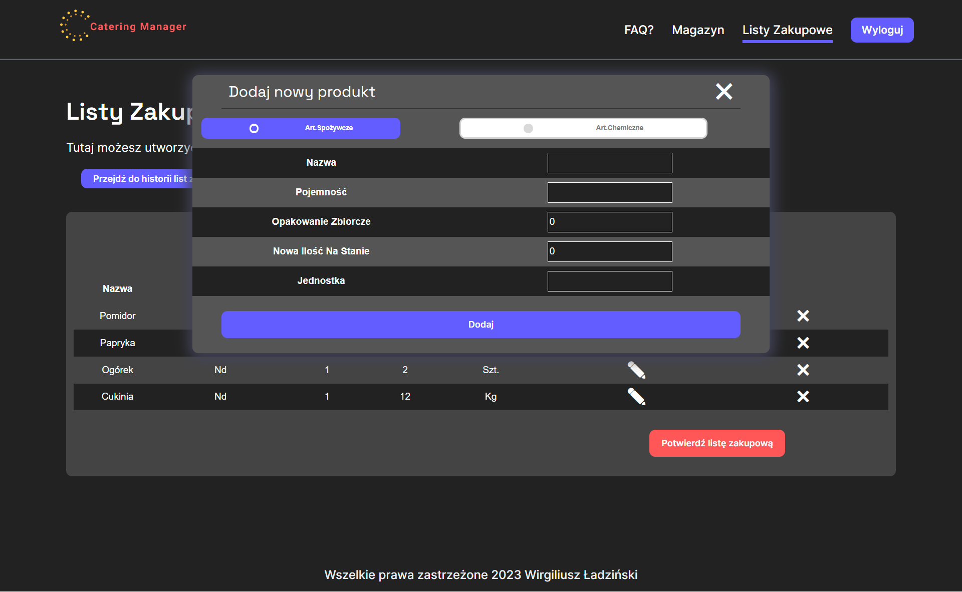 GitHub - ZwirekPL/catering_new