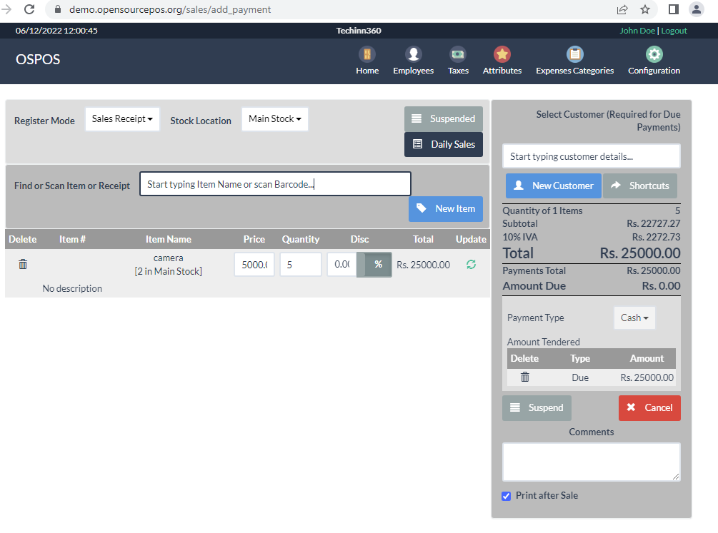 Can't complete a sale with due payment · Issue #3606 · opensourcepos/opensourcepos · GitHub