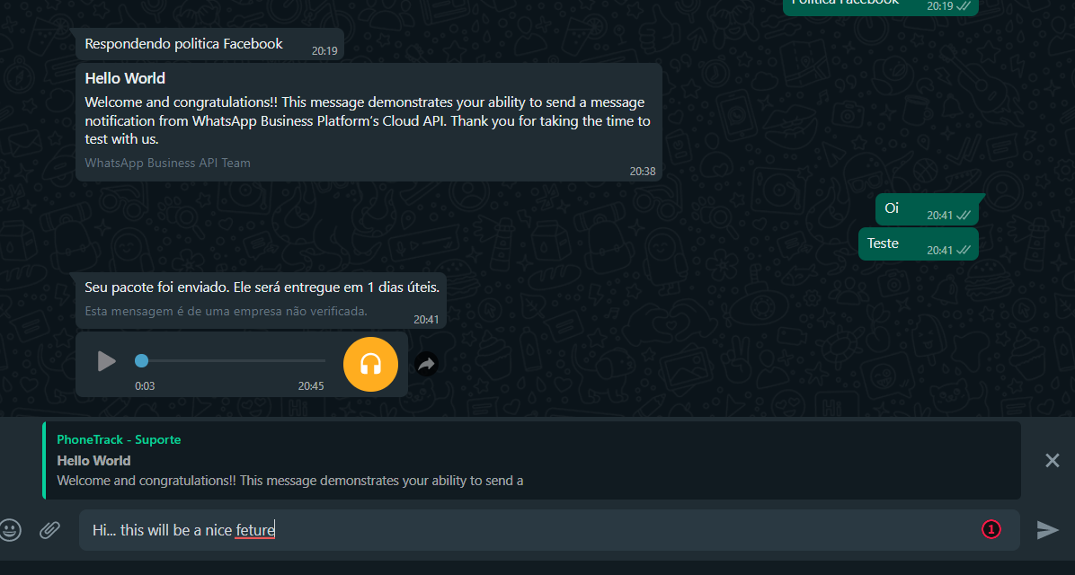 WhatsApp replay mention not showing · Issue #5350 · chatwoot/chatwoot · GitHub