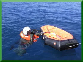 1.8m Life raft single person [Aircrew Survival Raft] Single person life ...