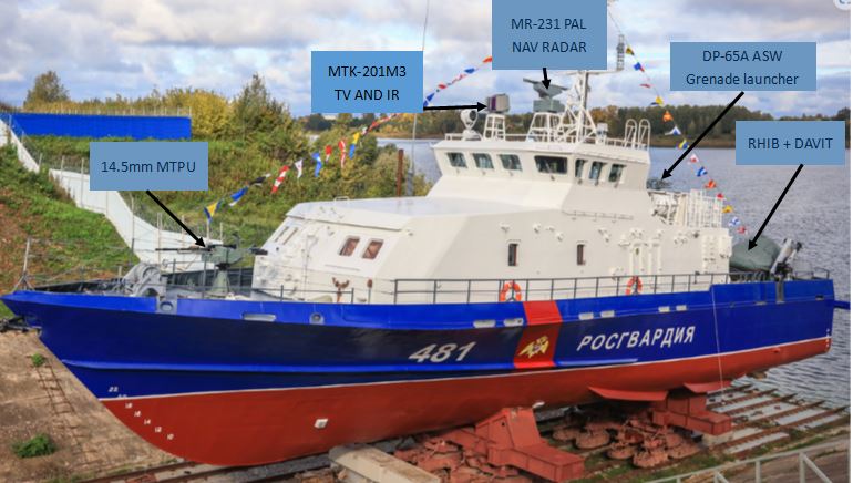 PK Grachonok Anti-saboteur boat [Pr.21980 ] -- Russia [1992] (Navy/FSB ...