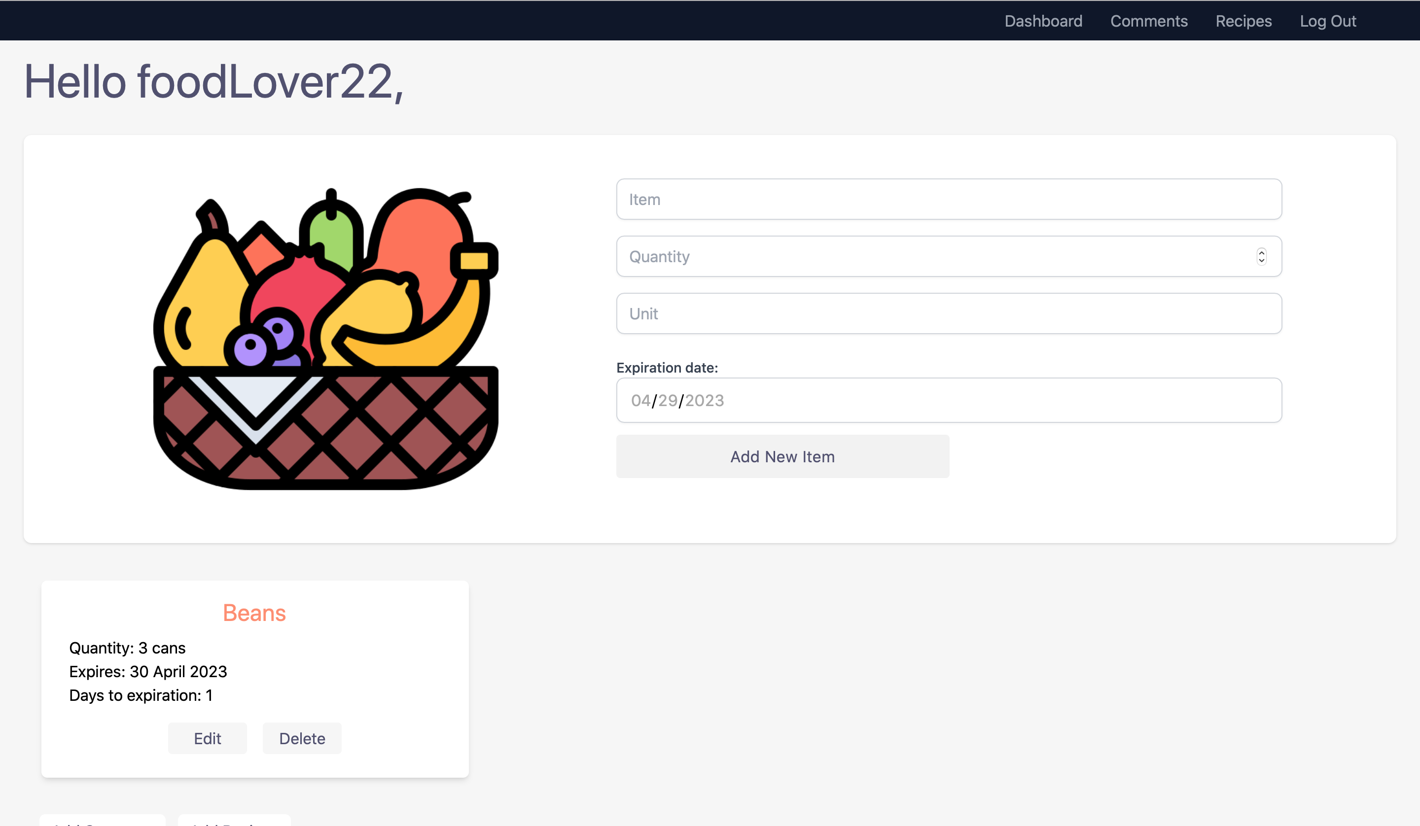 Github Codinglady22 Food Management App