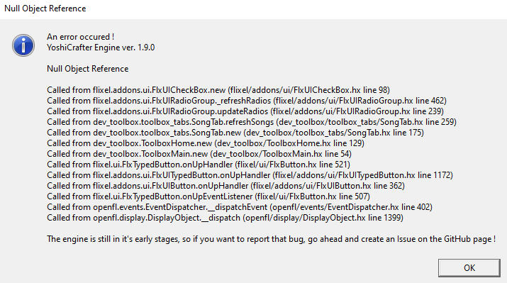 the engine just fucking broke · Issue #187 · CodenameCrew/YoshiCrafterEngine · GitHub