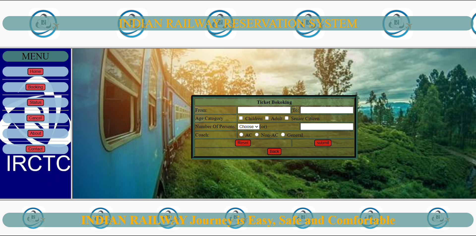 GitHub - dsak789/Indian-Railway-Reservation-System