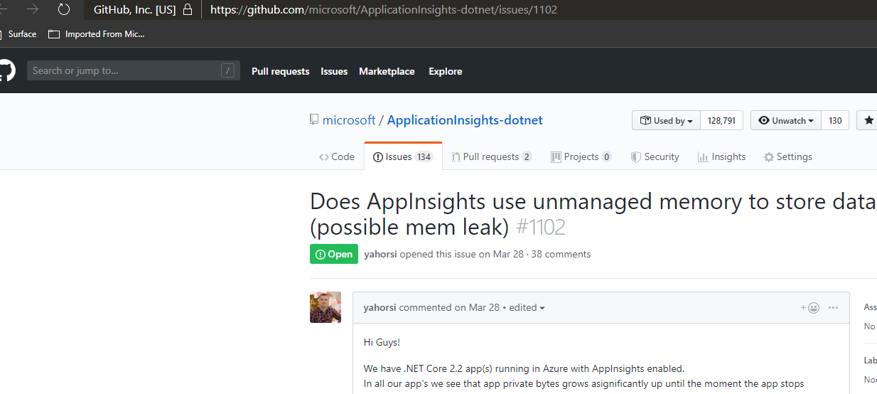 What happened to issue 1102 ? · Issue #1150 · microsoft/ApplicationInsights-dotnet · GitHub