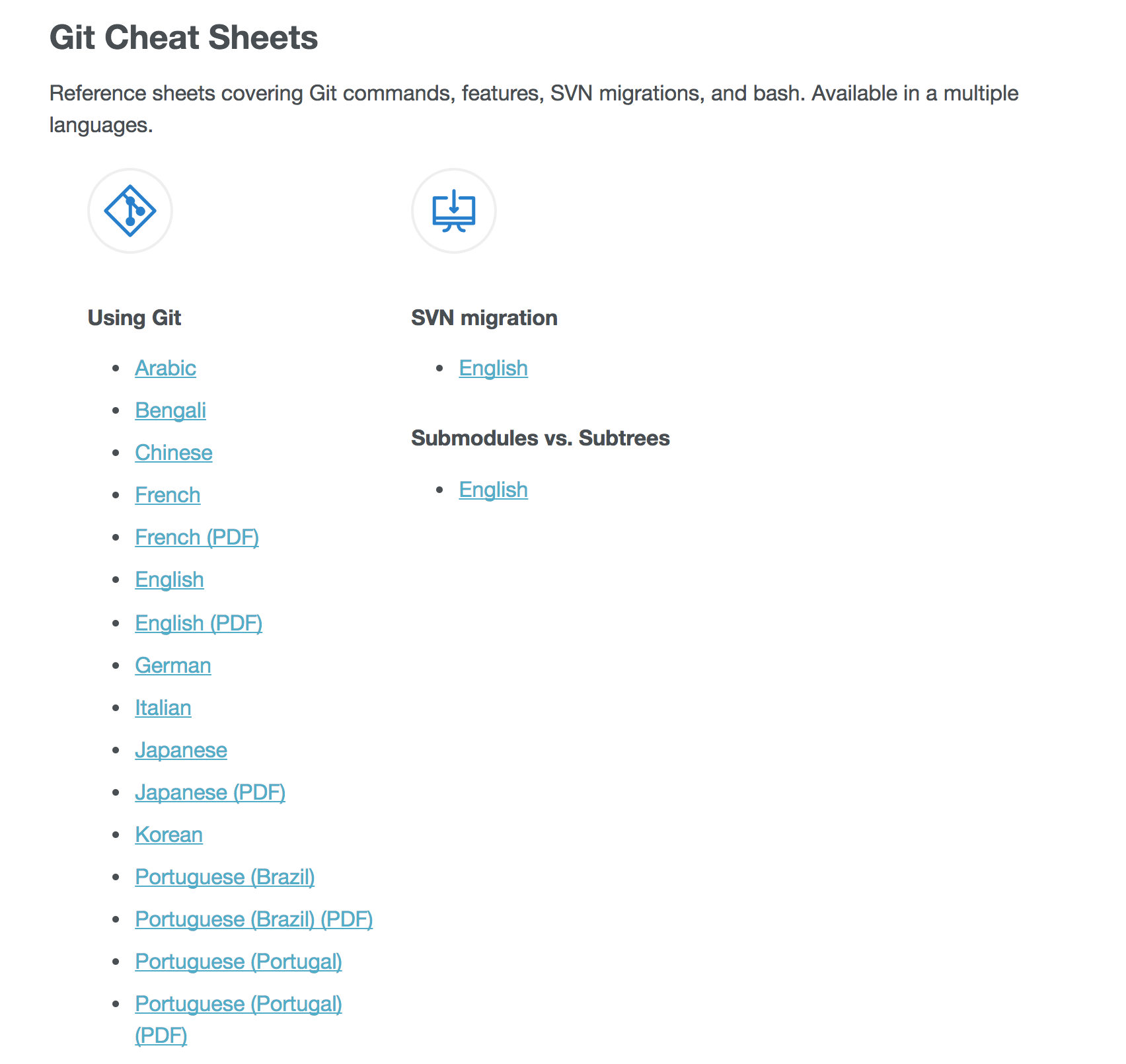 Add local language to cheatsheet translations · Issue #544 · github/training-kit · GitHub