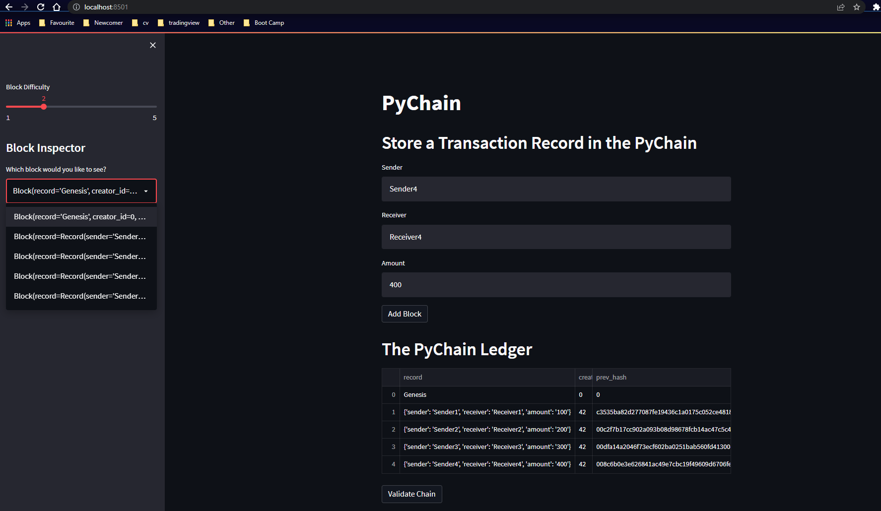 Github Ethan202202blockchain Pychain Ledger Cryptocurrency Transaction Record