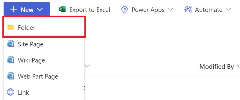 Enable the "Make "New Folder" command available?" option with Sharepoint using @pnp/sp · Issue ...