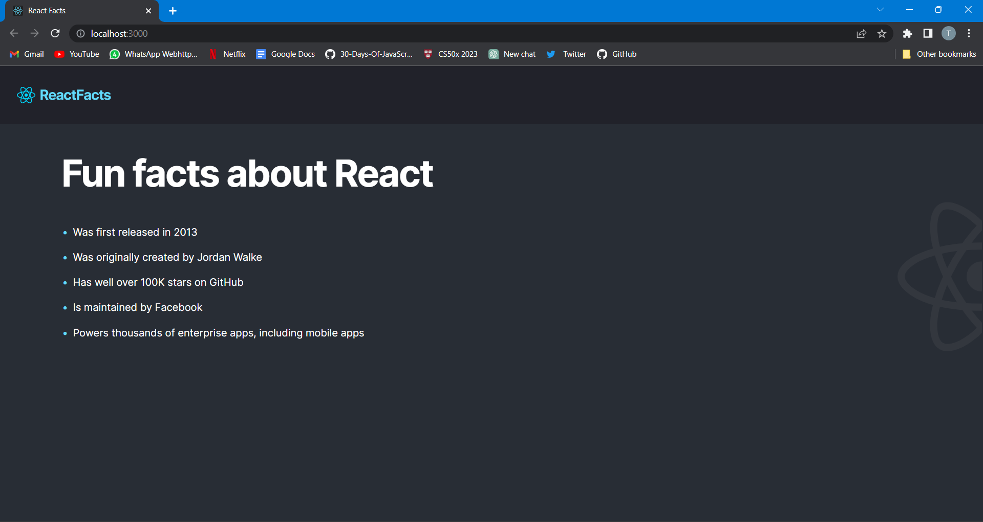 GitHub - tanuushree/React-Facts-web-app