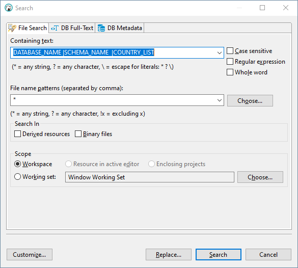 Search>File: File Search Replace Button is wrong · Issue #17328 · dbeaver/dbeaver · GitHub
