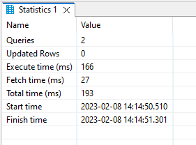 Duration in statistics after procedure or script execution · Issue #19009 · dbeaver/dbeaver · GitHub