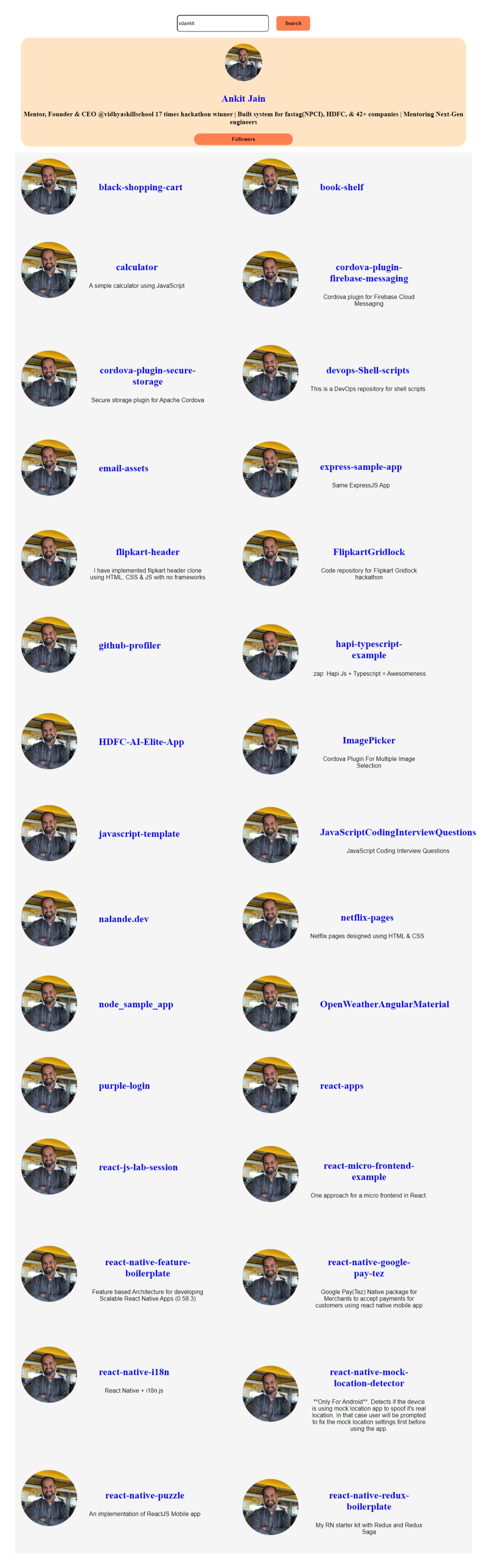 GitHub - vis277/Github-Profiler: Github Profiler : It fetches the repo as well as followers ...