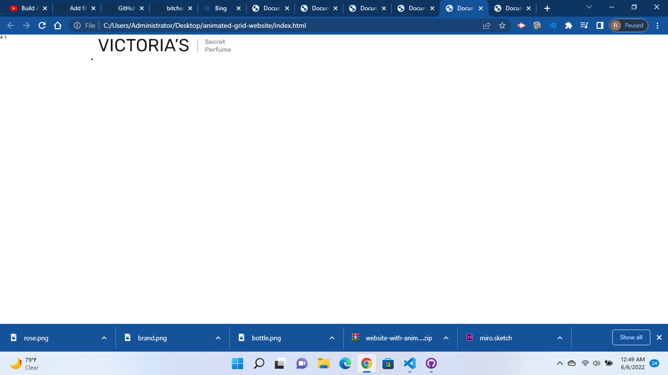 GitHub - bitchard/animated-grid-website: a website design with a grid ...