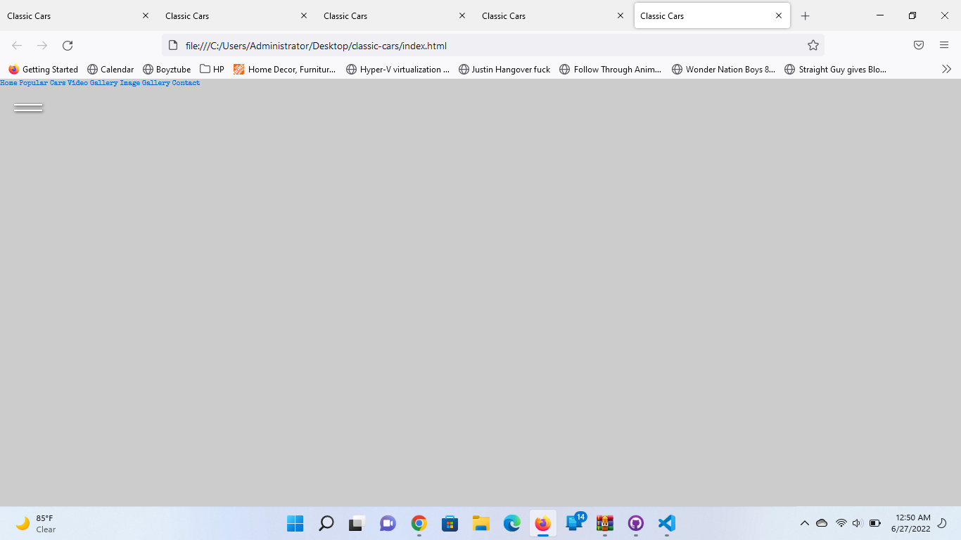 Github Bitchard Classic Cars A Classic Car Website
