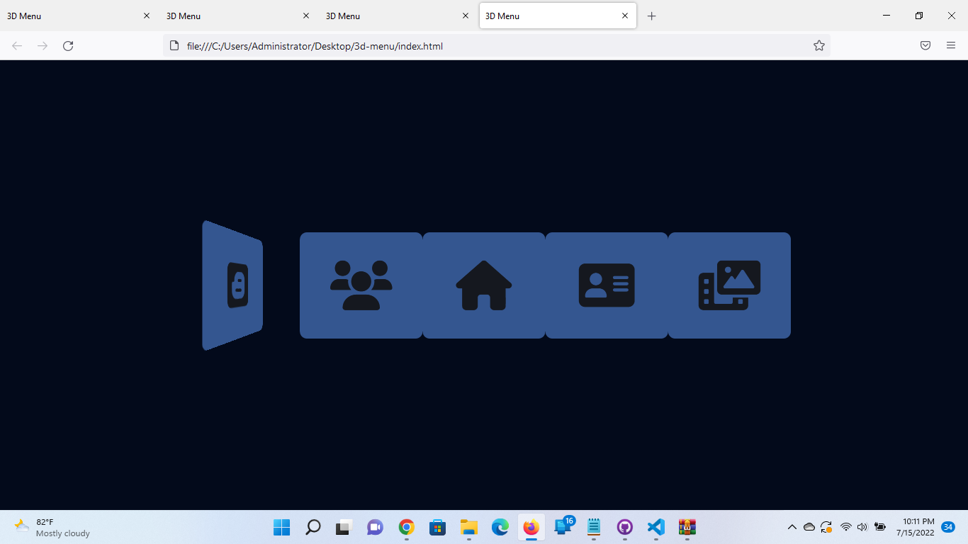 GitHub - bitchard/3d-menu: an example of how we can make a regular menu ...