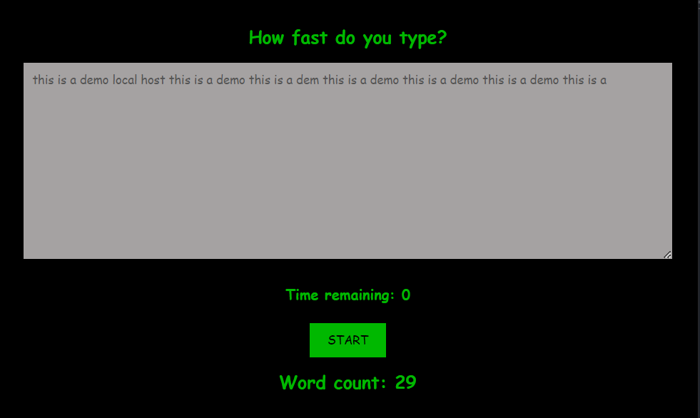 GitHub - thsurgeonofdeath/speed_counter: typing speed counter game using react hooks (react ...