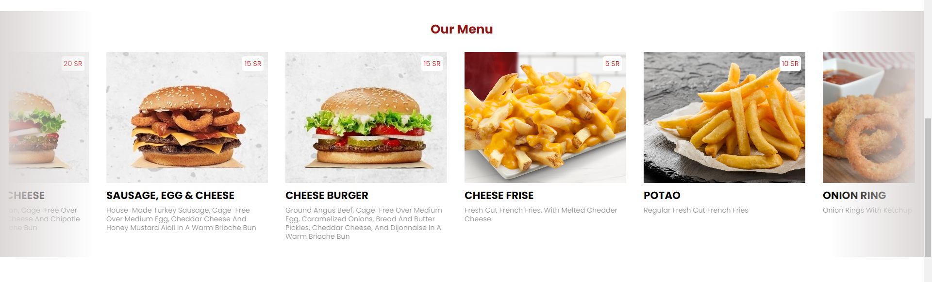 GitHub - Yazeedalshehri/Restaurant-Menu-Page: Burger shop restaurant ...