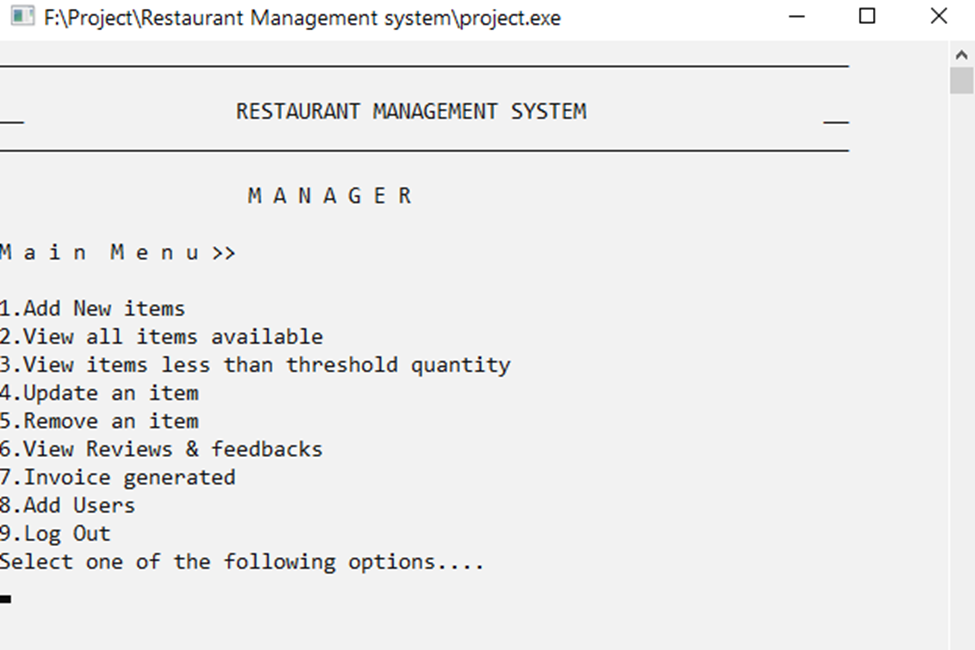 GitHub - HamzaDhillon/RestaurantManagementSystem-CLI_App: Point of Sale ...