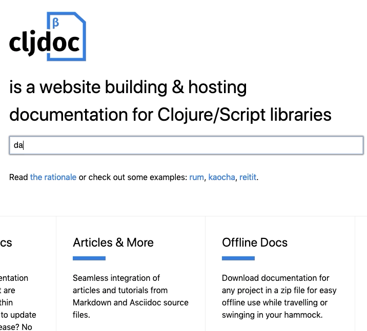 Improve relevance of search results in Dash · Issue #278 · cljdoc/cljdoc · GitHub