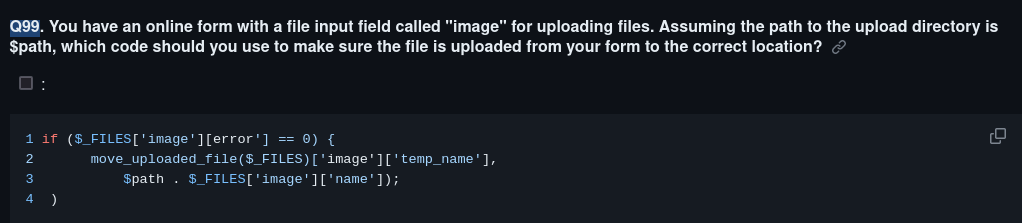 PHP - Q86 answer, Q98 typo, Q99 syntax, Q99 answer, and new question · Issue #6478 · Ebazhanov ...