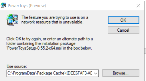 PowerToy cant update · Issue #16977 · microsoft/PowerToys · GitHub