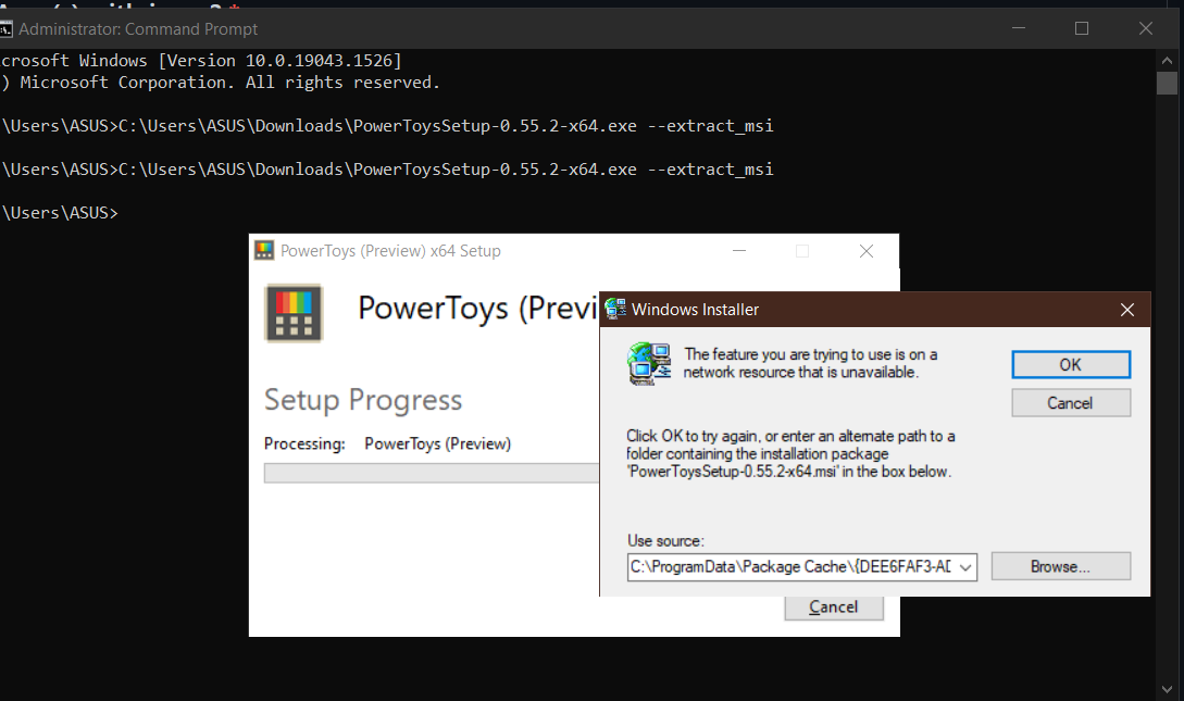 Powertoy Cant Update · Issue 16977 · Microsoft Powertoys · Github