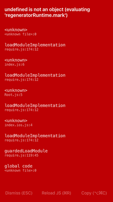 Undefined Is Not An Object Evaluating Regeneratorruntime Mark · Issue