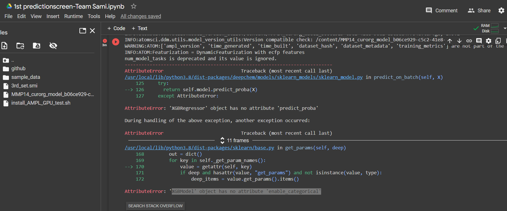 Xgboost training problem · Issue #193 · ATOMScience-org/AMPL · GitHub