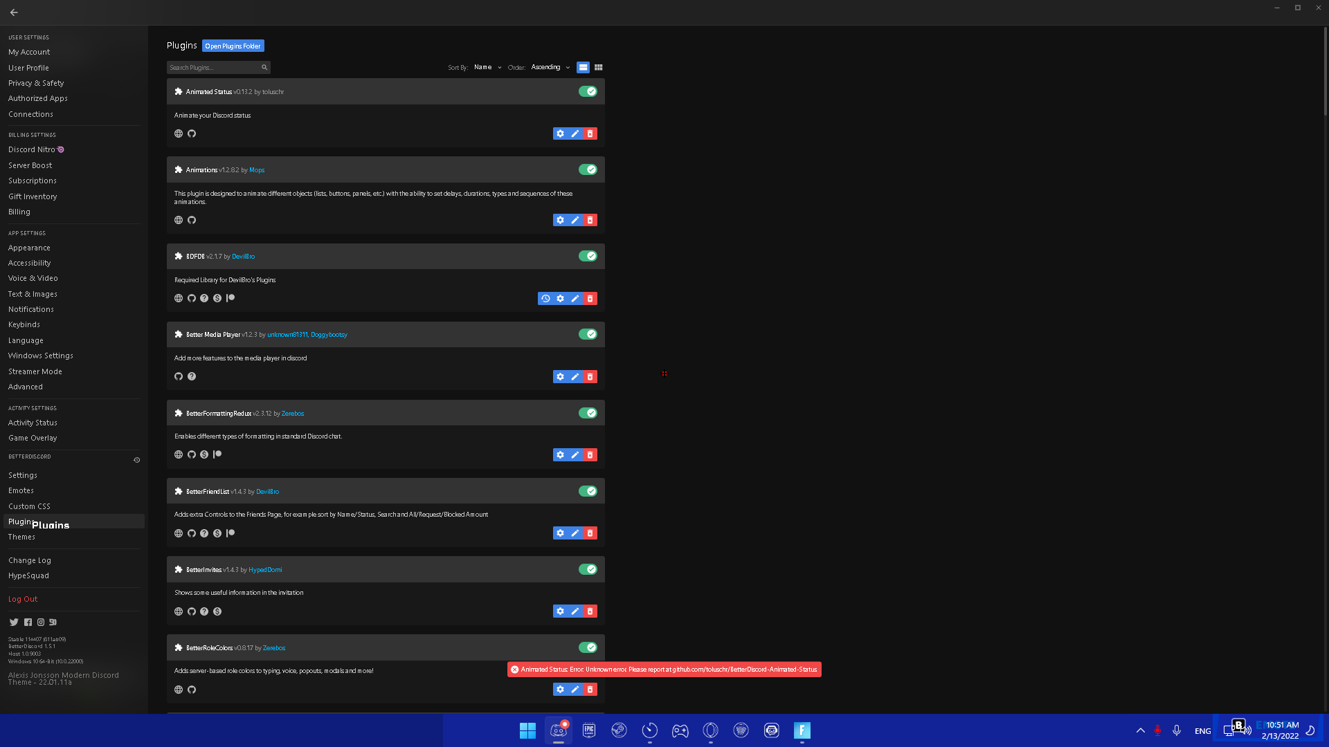 Nitro Emoji Bug Issue 105 Toluschr BetterDiscord Animated Status 