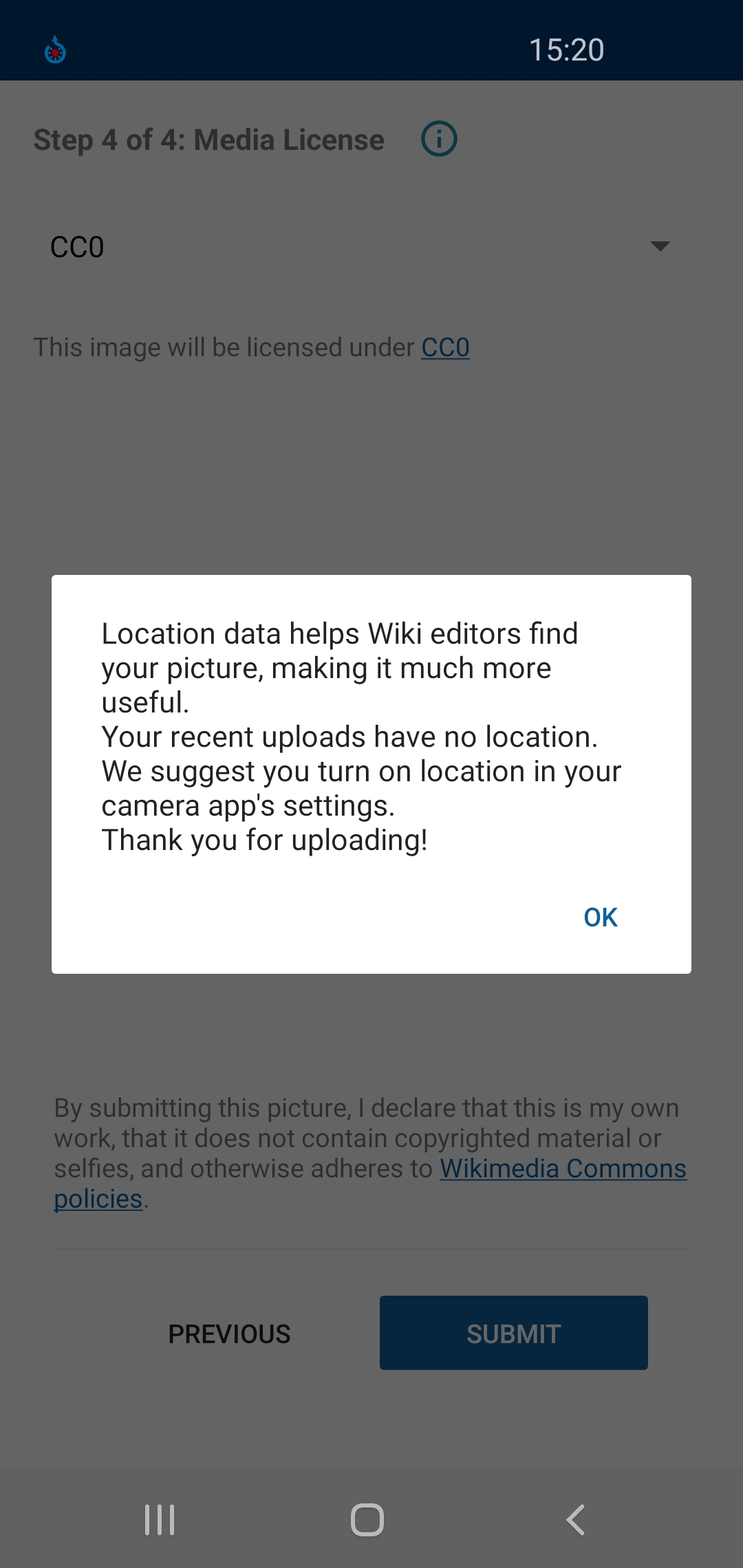 Erroneous "Your recent uploads have no location" · Issue #4936 · commons-app/apps-android ...