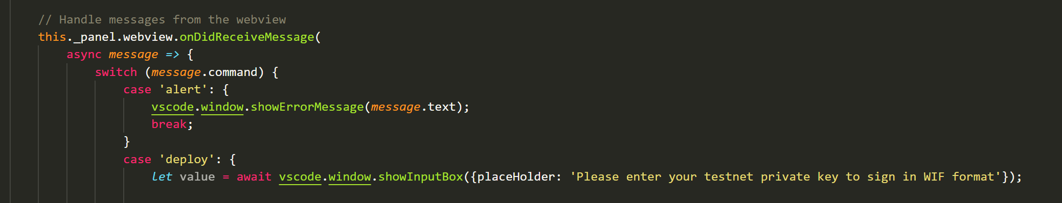 CTRL + V didn't work when showInputBox in webview `onDidReceiveMessage ...