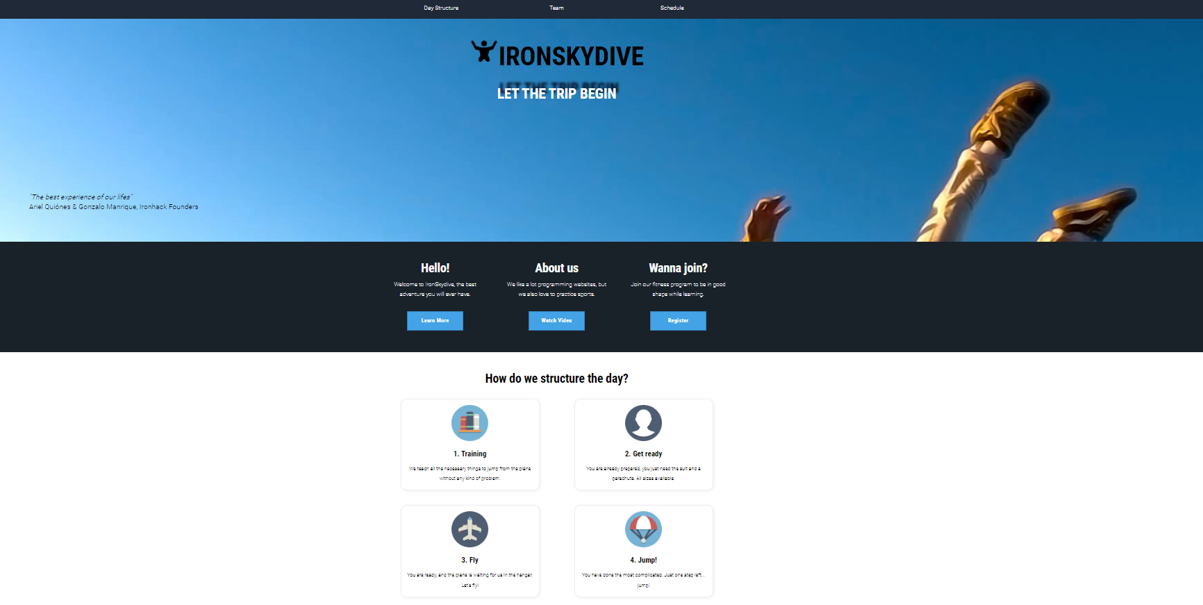GitHub - fabiolpgomes/ironskydive: Ironskydive Web page