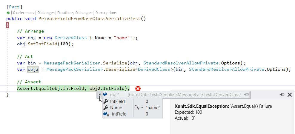 Private fields on base class do not get serialized · Issue #820 · MessagePack-CSharp/MessagePack ...