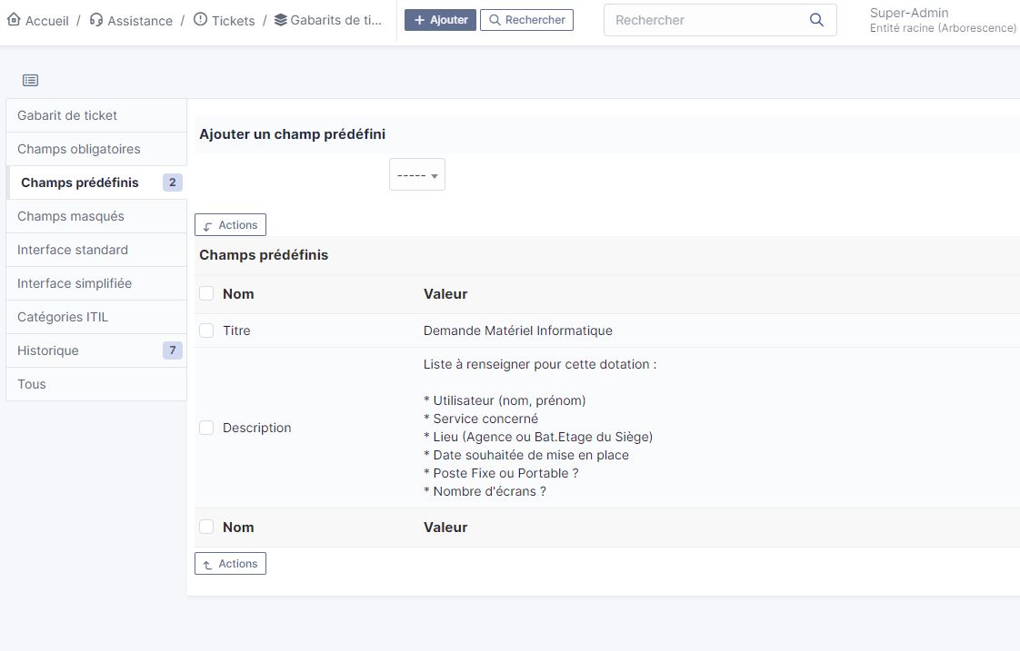 [GLPI 10.0.0-rc2] Question about predefined fields for Template · Issue #10884 · glpi-project ...