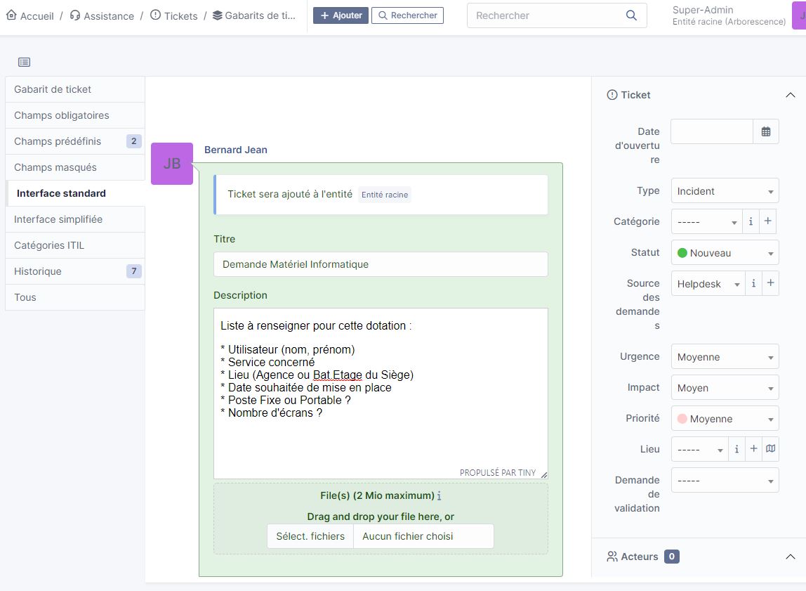 [GLPI 10.0.0-rc2] Question about predefined fields for Template · Issue #10884 · glpi-project ...