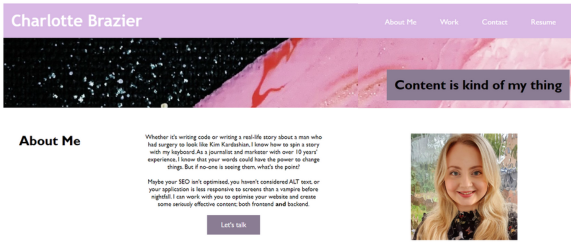 GitHub - CharlotteBGH/charlotte-brazier-portfolio: Charlotte Brazier content and website ...