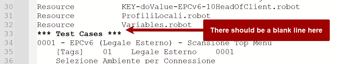 Missing blank lines between sections in .robot files · Issue #2562 · robotframework/RIDE · GitHub