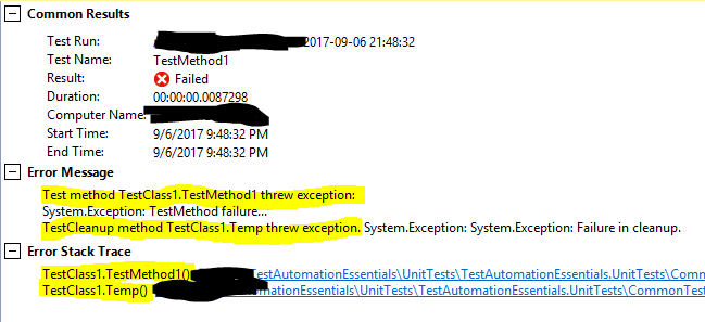 Regression From V1 When An Exception Occurs Both In A Test Method And In Testcleanup Only
