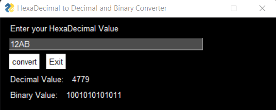 GitHub - sharonkv48/Hexadecimal-to-Decimal-and-Binary-convertor-GUI