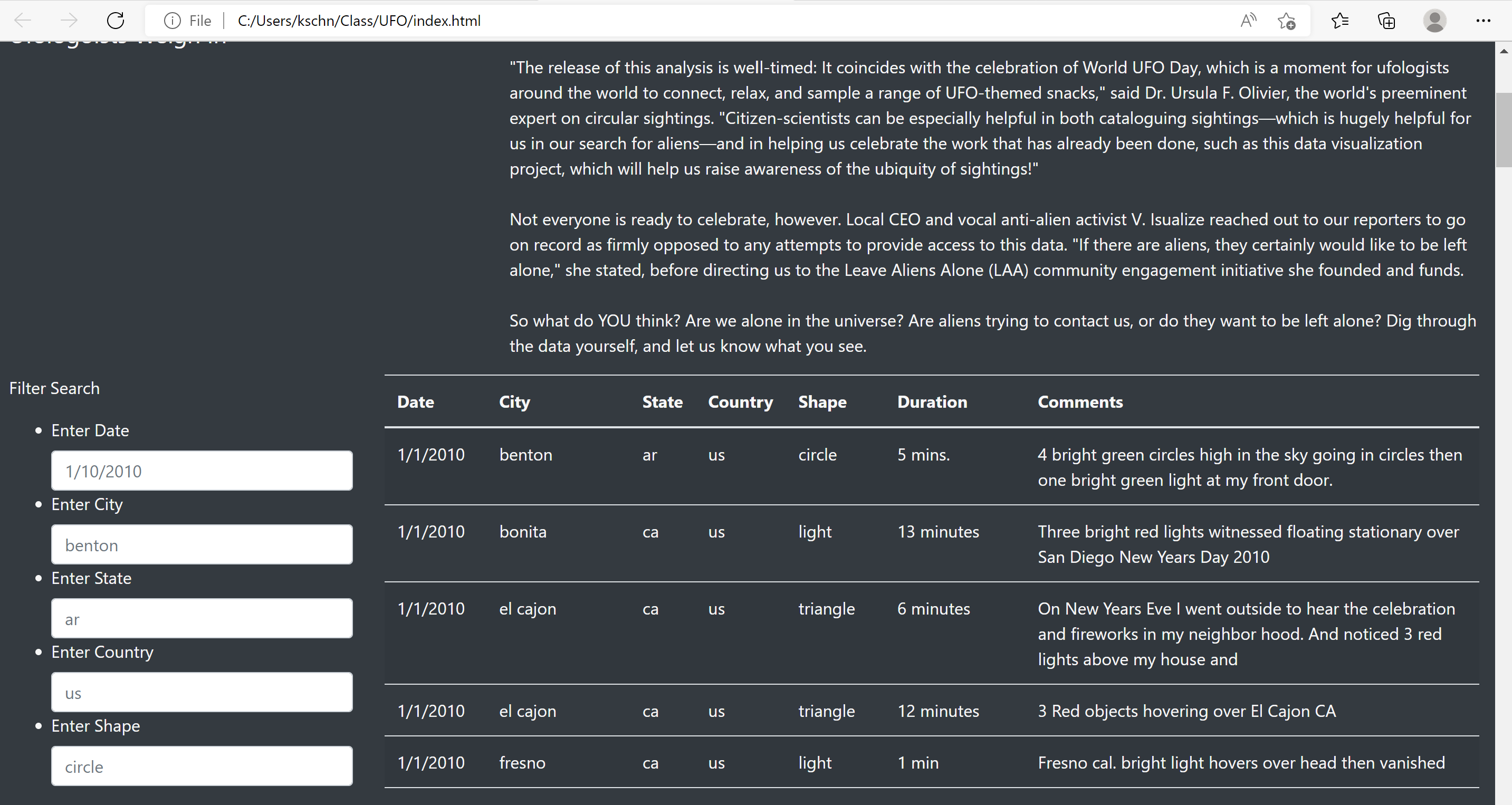GitHub - kschnittker30/UFO