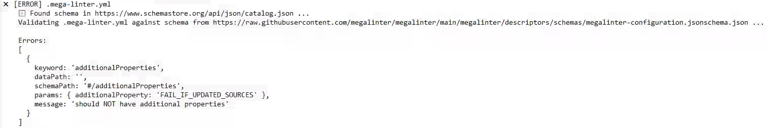 How to force MegaLinter into failing when there is more than 0 in updated sources output ...