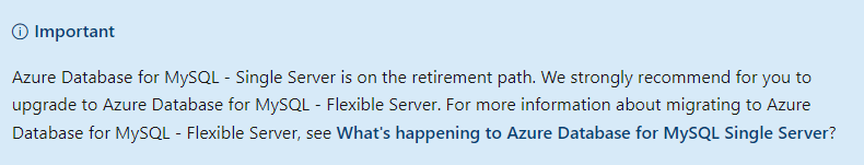 Azure Database For Mysql Single Servers Should Consider To Upgrade To Azure Database For Mysql