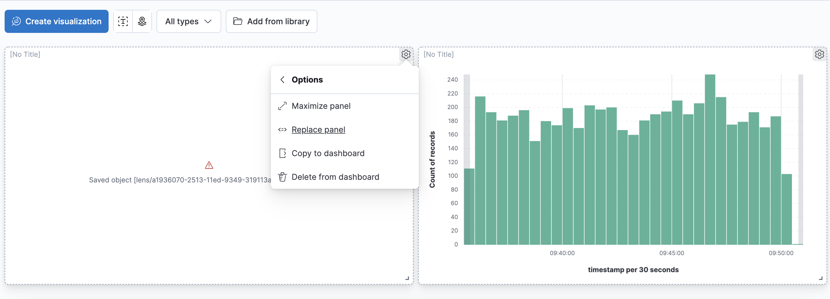 [Lens] panel action menu broken when visualization missing · Issue #139530 · elastic/kibana · GitHub